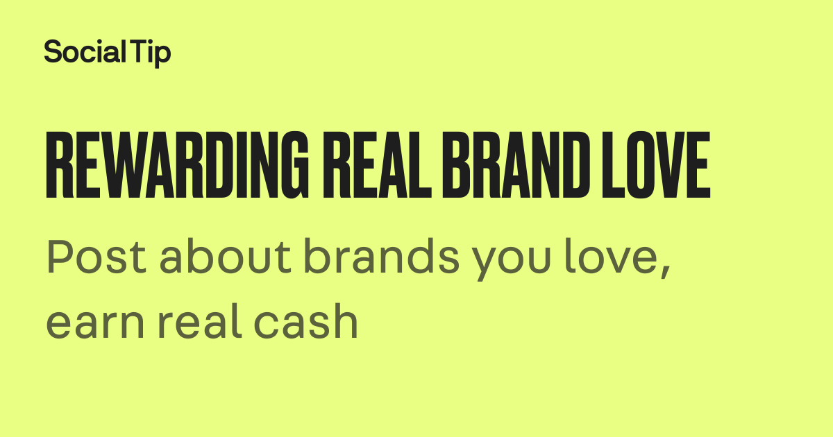 Social Tip | Post & Earn